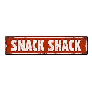 Snack Shack Funny Pantry Metal Rustic Kitchen Sign - Kitchen Family ...