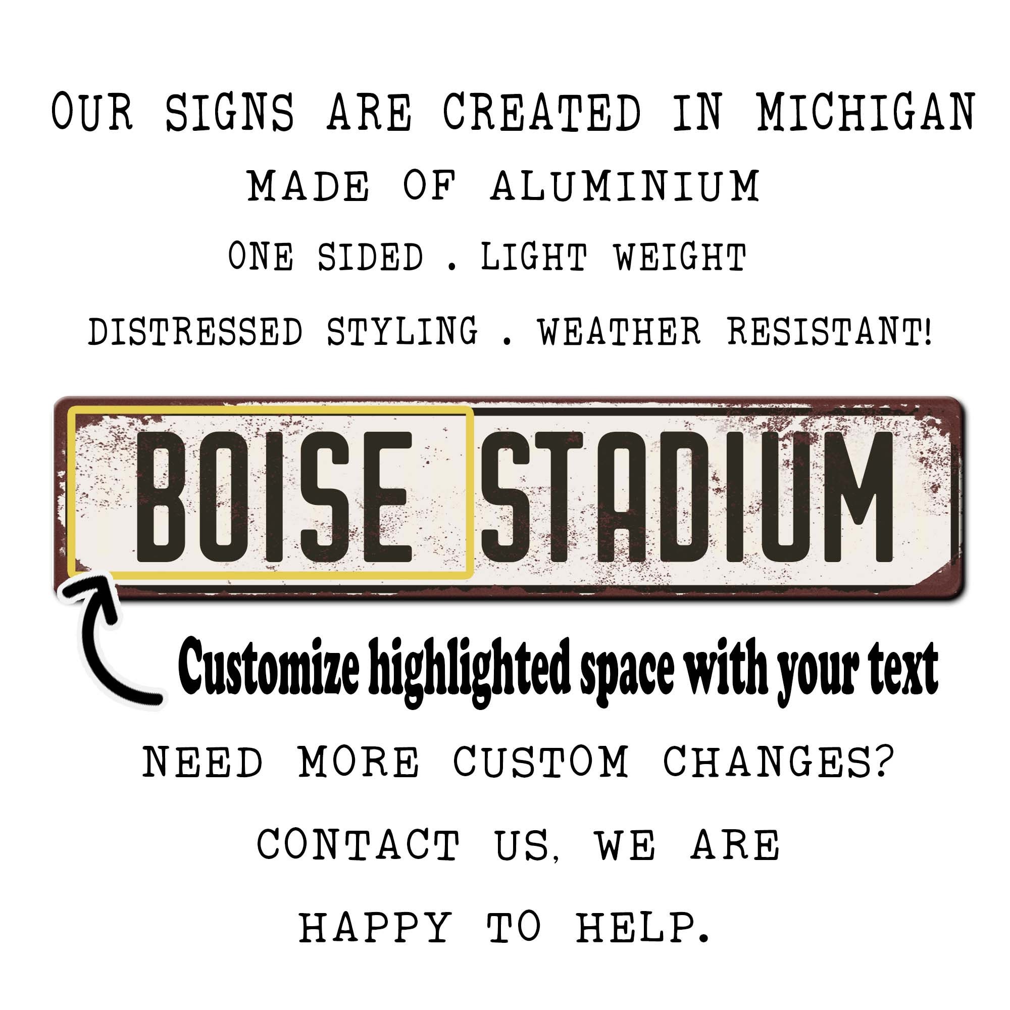 Personalized Stadium Sign - Custom Stadium Sign - Funny Sports Decor ...