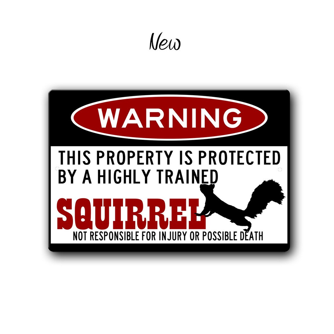 Squirrel Signfunny Metal Signsprotected by Squirrelsquirrel | Etsy