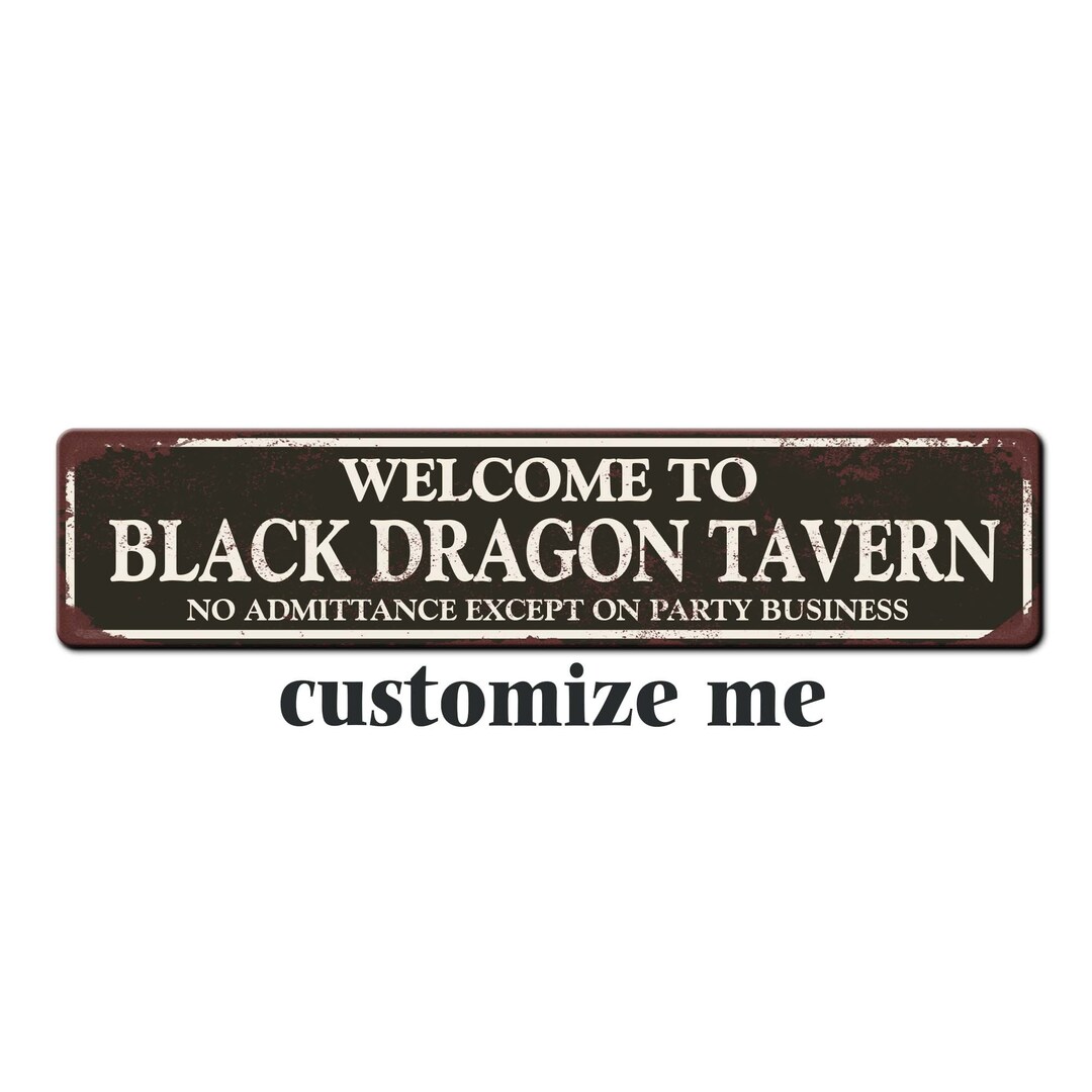 Personalized Tavern Fantasy Room Sign - Custom Tavern Sign - Funny Room ...
