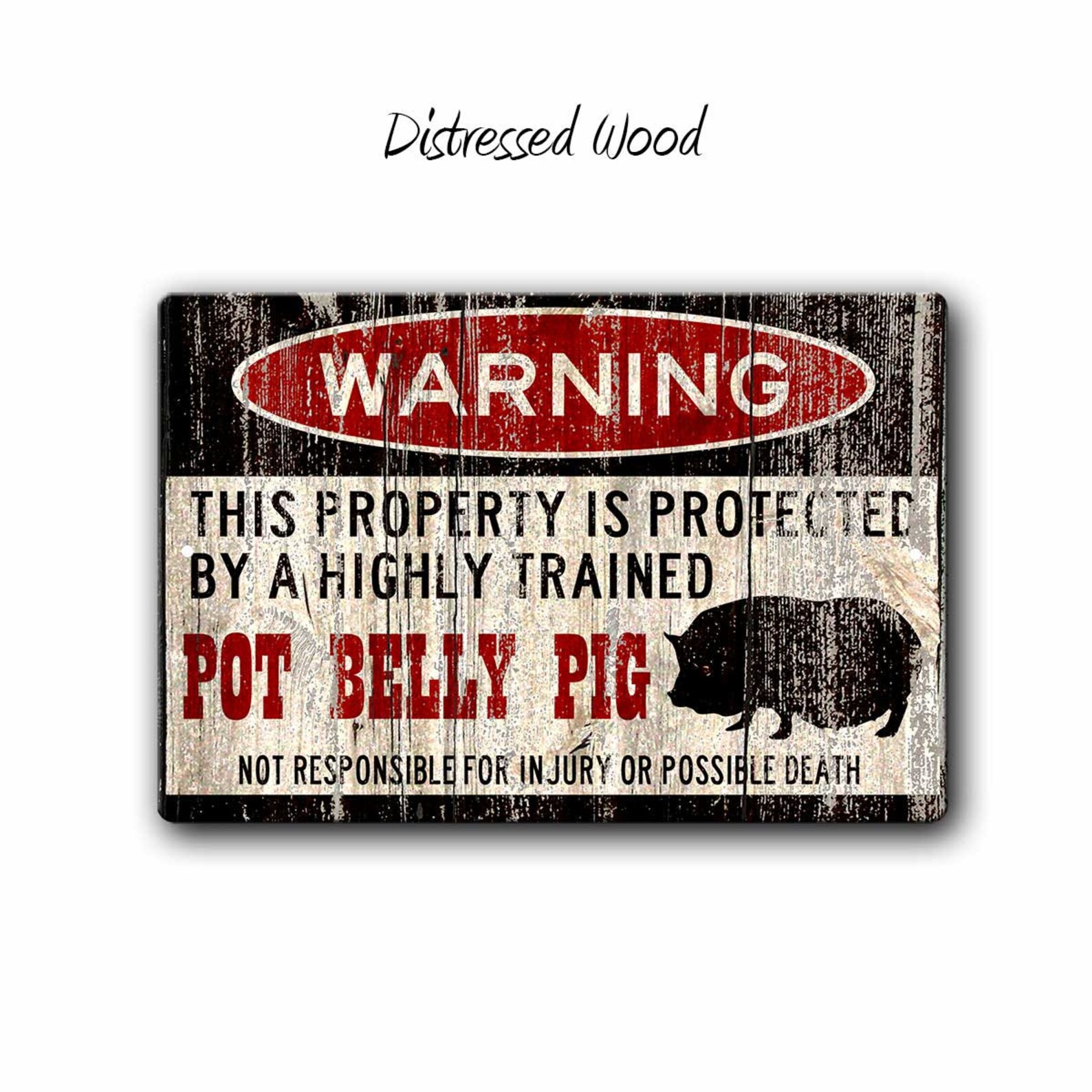 Pot Belly Pig Sign,funny Metal Signs,pot Bellied Pig,pot Belly Pig,pig ...