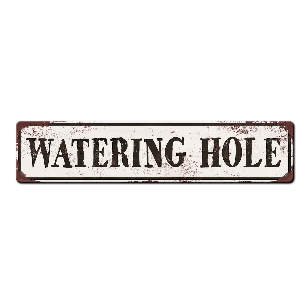 Watering Hole Metal Sign - Keg Stand Sign - Beer Fridge Sign - Beer ...