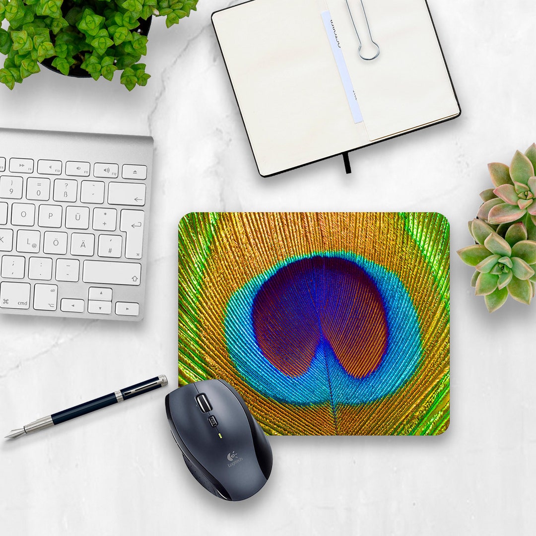 Peacock Feather Mouse Pad,cute Mouse Pad, Desk Accessory,cute Office ...