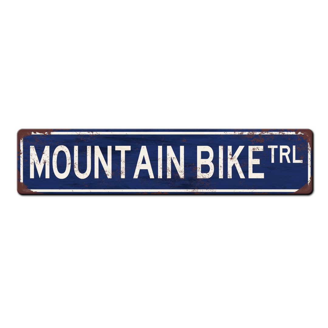 Mountain Bike Trail Sign - Mountain Biker Gift - Mountain Biking Décor ...