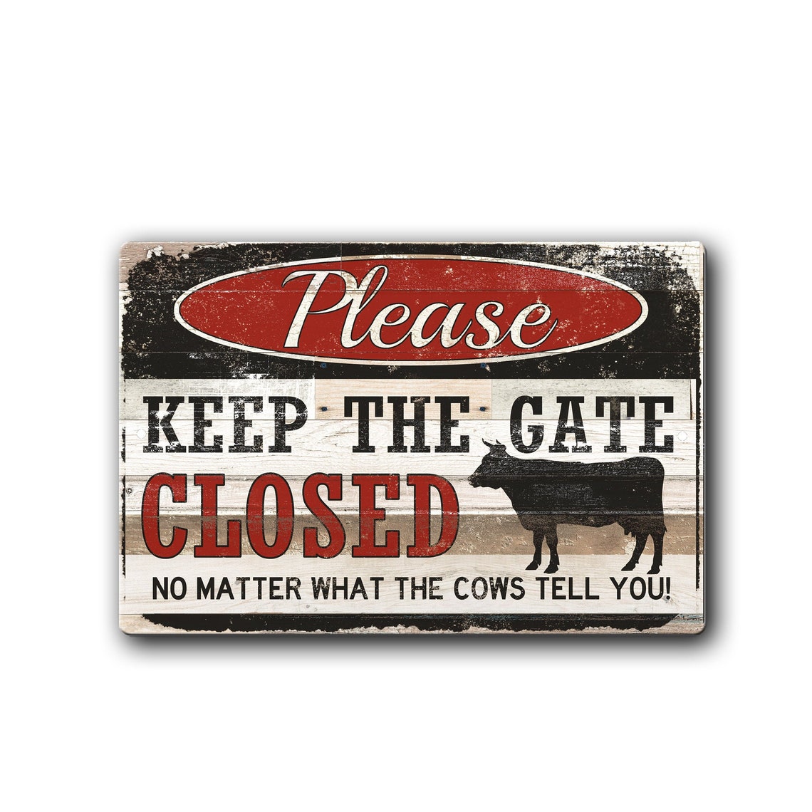 Cow Sign Keep Gate Closed Metal Sign for Cows. Barn Fence - Etsy