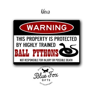 Ball Pythons Sign,funny Metal Signs,ball Pythons Accessories,snake Warning Sign,pet Gift,exotic ...