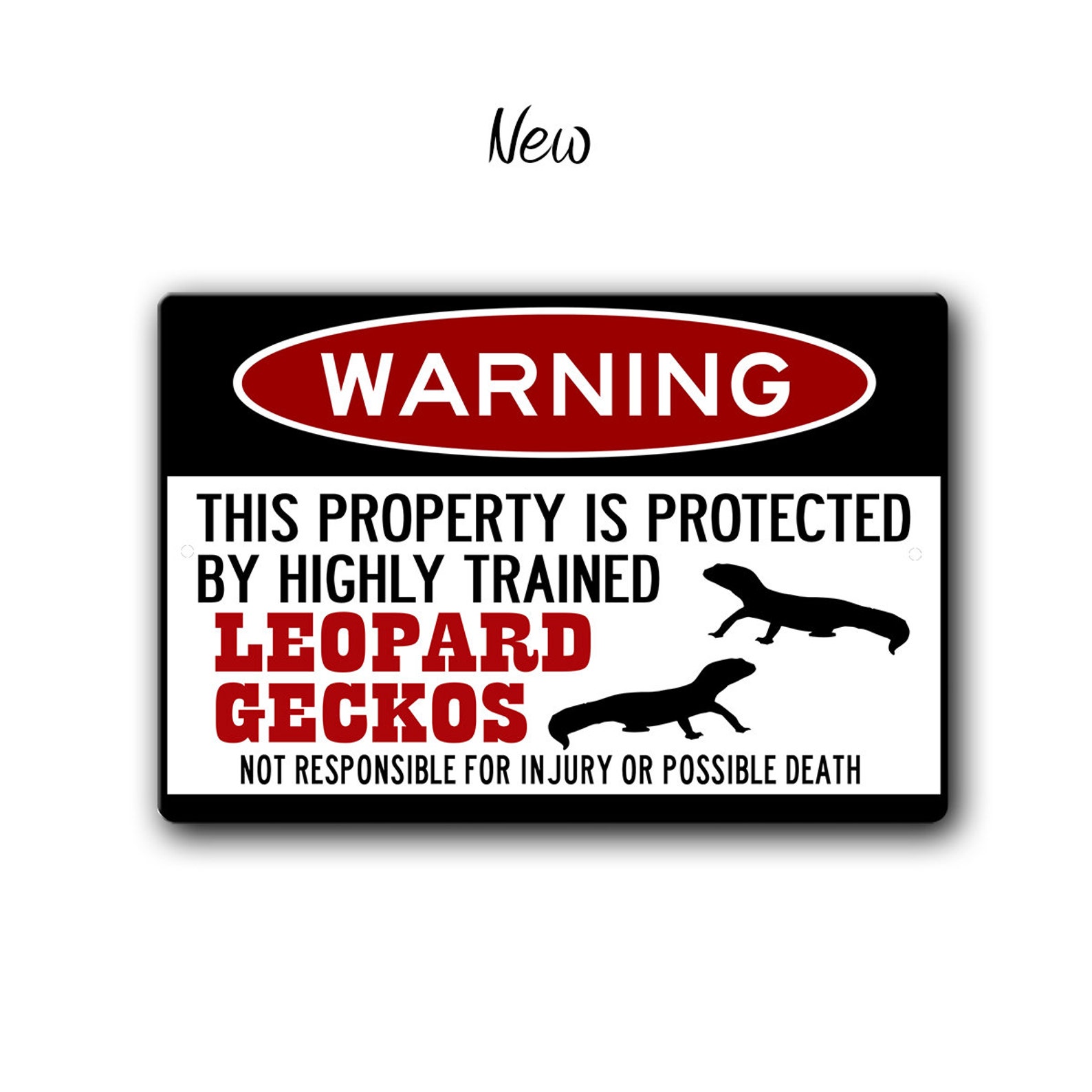 Leopard Geckos Signfunny Metal Signsleopard Gecko Giftgecko | Etsy