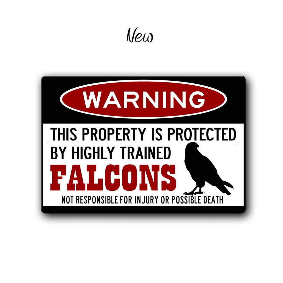 Falcon Sign,funny Metal Signs,falcon Warning Sign,funny Falcons Sign ...