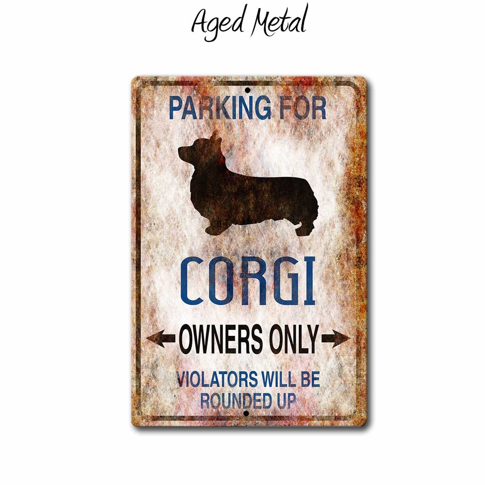 Corgi Signcorgi Giftfunny Metal Signdog Signdog - Etsy