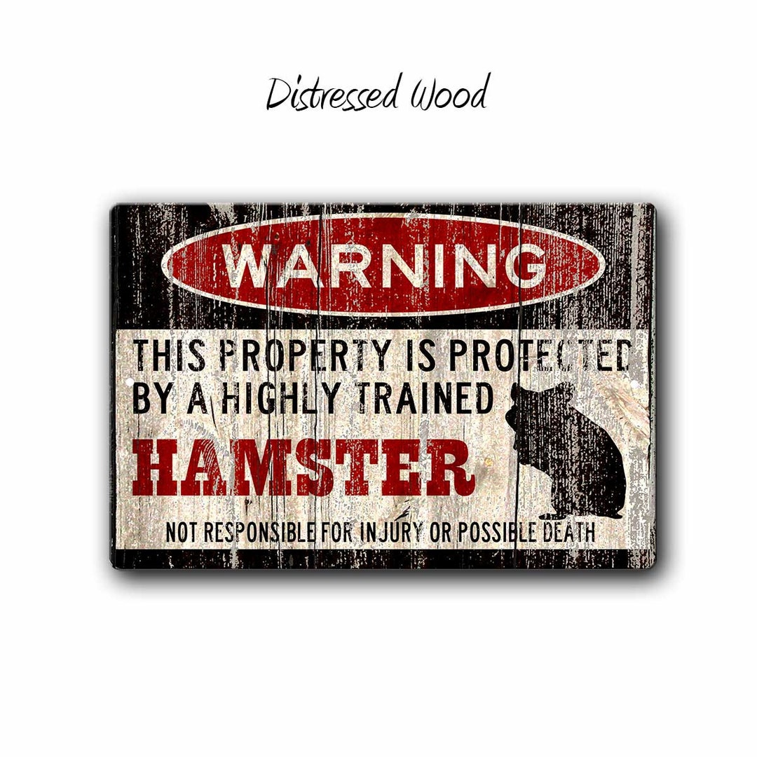 Funny Hamster Metal Warning Sign, Small Pet Gift - Etsy
