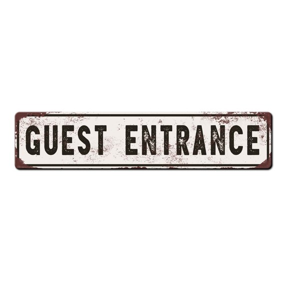 Guest Entrance Door Entryway Sign Outdoor Entrance Sign | Etsy