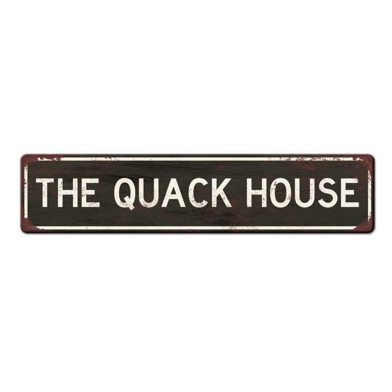 The Quack House Funny Duck House Sign Backyard Duck Sign | Etsy