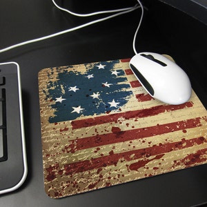 Mouse Pad American Flag With Declaration in Background Custom Office ...