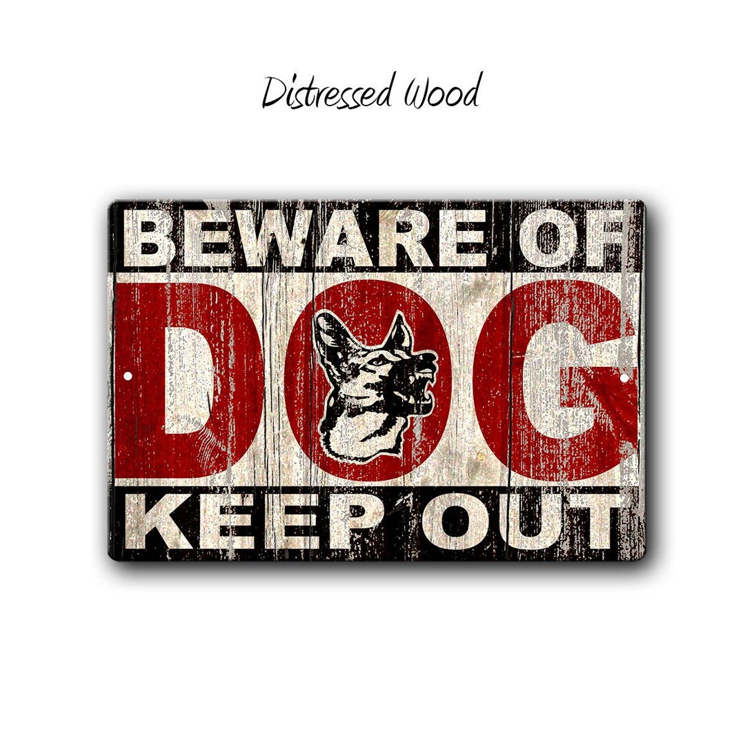 Beware of Dog Sign - Gate Warning Sign - Protection Dog Sign - Warning ...