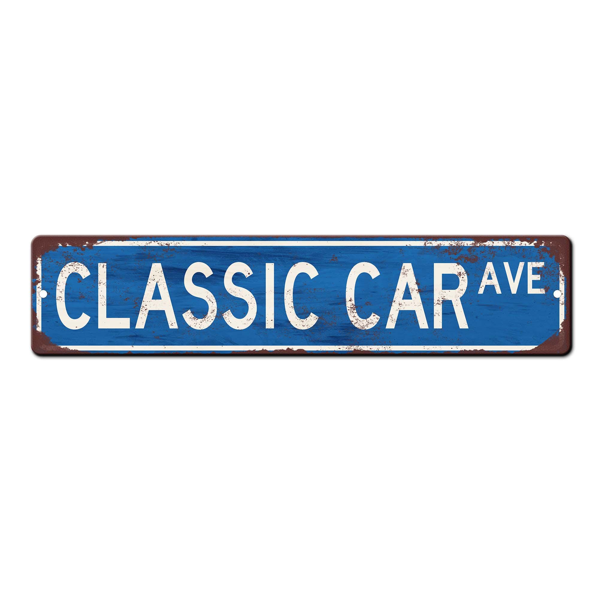 Classic Car Ave Street Sign - Car Lover Sign - Man Cave Sign - Garage ...