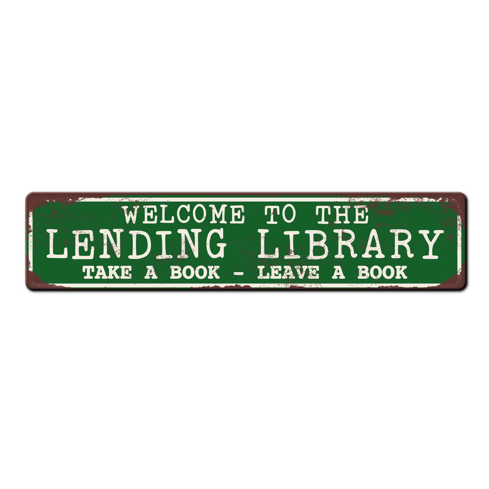 Lending Library Sign Reading Community Share Library Sign - Etsy