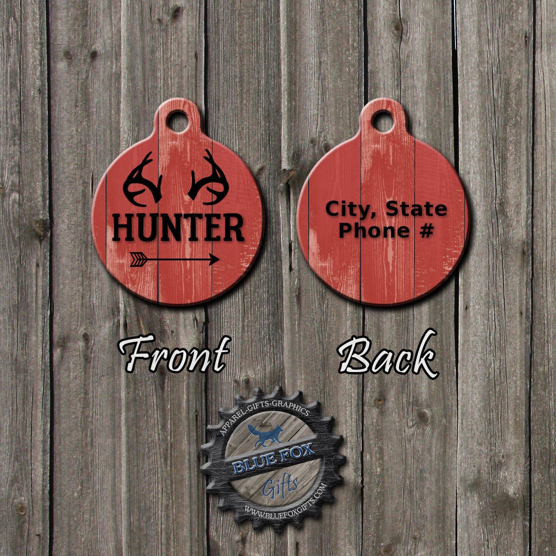 Rustic Pet Tag,distressed Red Wood, Red Black Pet Tag, Pet Tag for Dogs ...