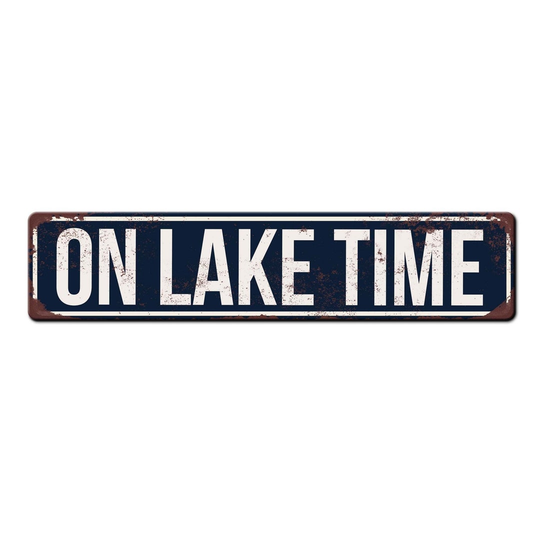 On Lake Time Lake House Sign Décor Lake Home Decorations Gift for Lake ...