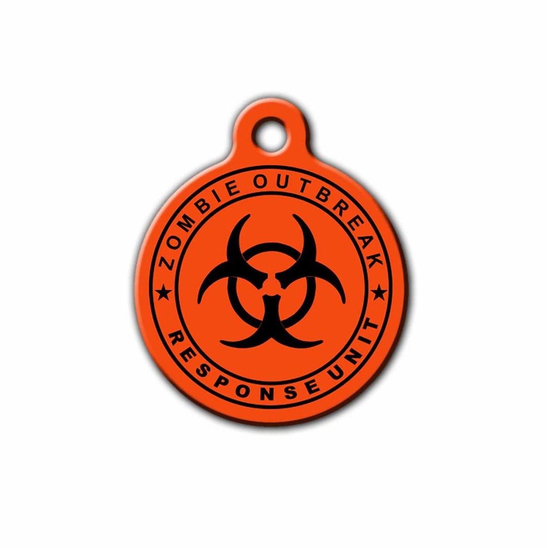 Funny Dog Tag,zombie Outbreak Response Unit,zombie Dog Tag,pet ID Tag ...
