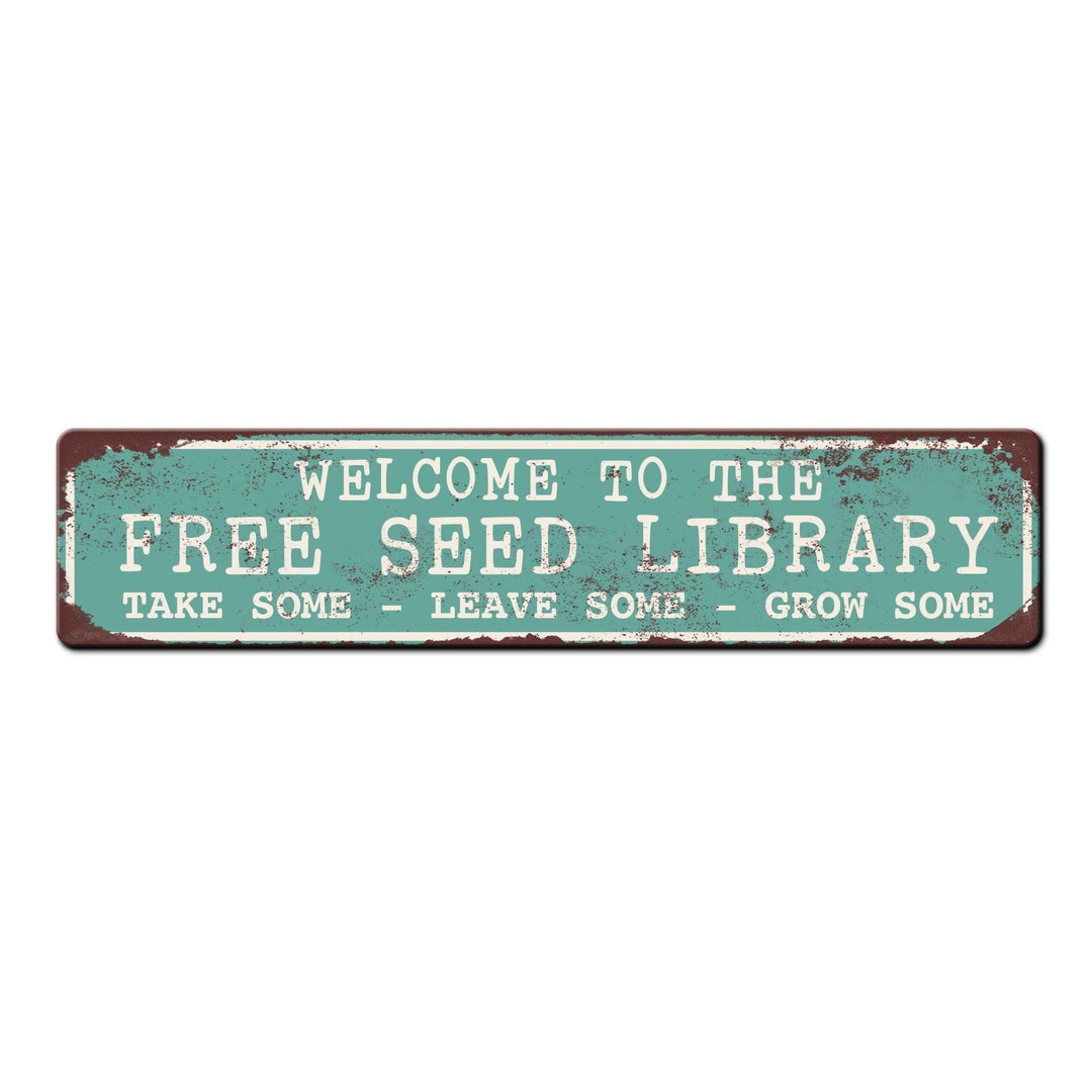 Seed Sharing Sign - Community Garden Sign - Community Seed Swap Sign ...