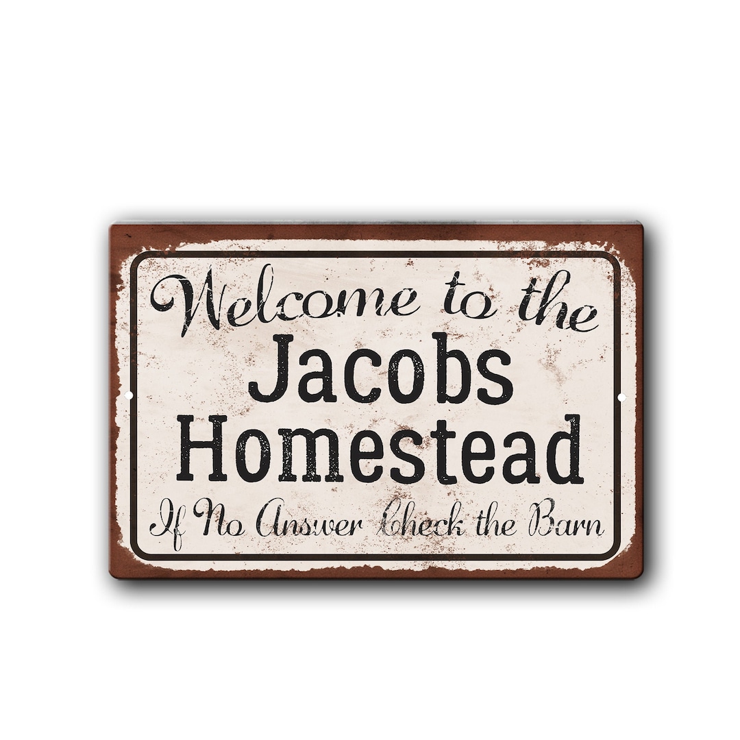 Personalized Family Homestead Sign, Farmstead Sign, Custom Farm House ...
