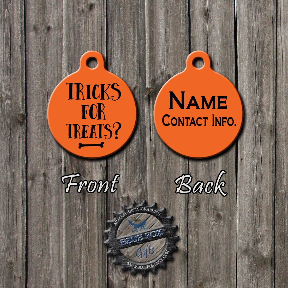 Halloween Pet Idtrick or Treat Spooky Pet Tag Pet Tag Cat - Etsy