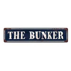 The Bunker Rustic Style Metal Sign - Man Cave Décor - Kid Cave Sign ...