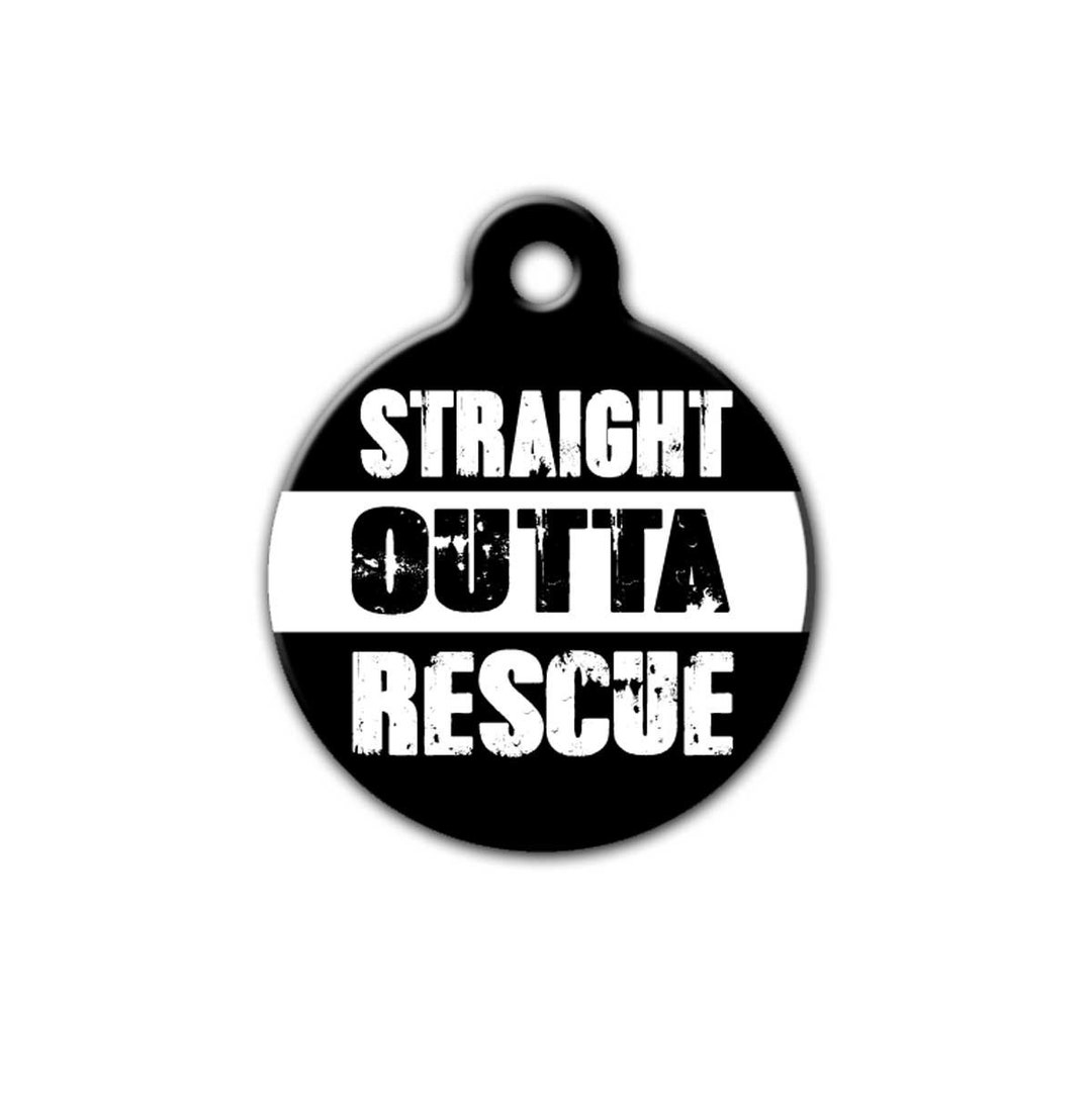 Rescue Pet Tag,funny Pet Tag,straight Outta Rescue,dog Tag,custom Pet ...