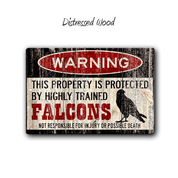 Falcon Signfunny Metal Signsfalcon Warning Signfunny - Etsy