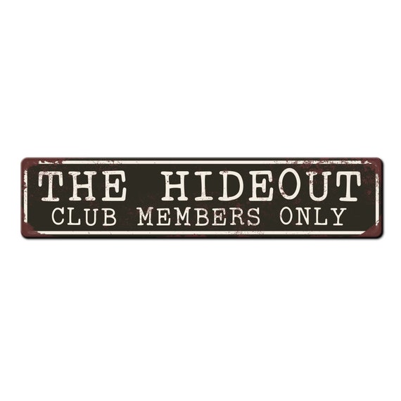The Hideout Funny Kid Treehouse Sign Kids Fort Sign Play - Etsy
