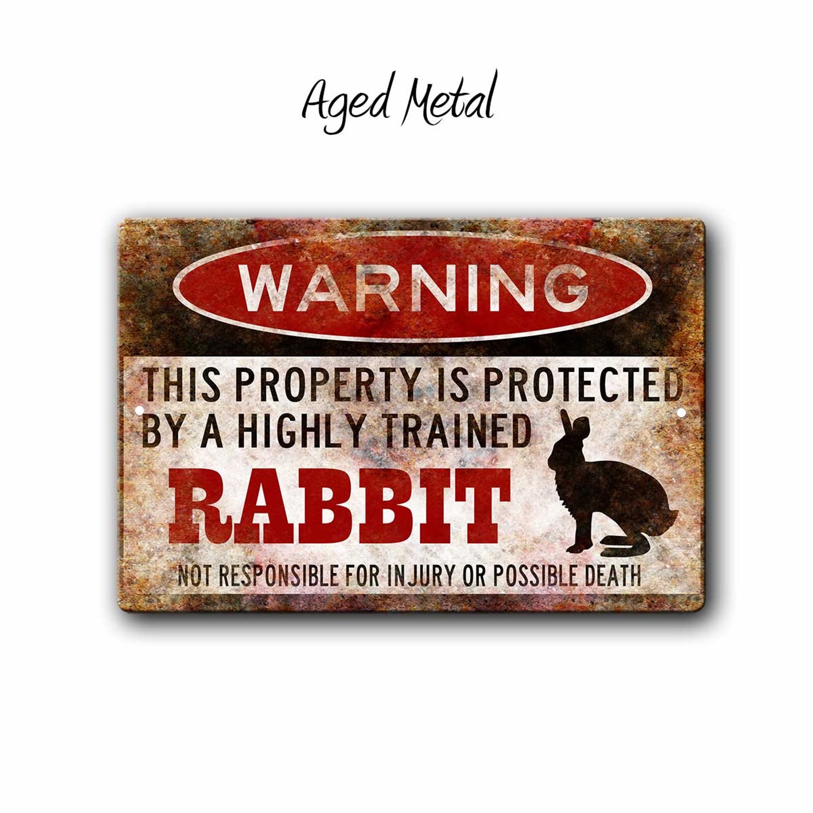Rabbit Signfunny Metal Signsrabbit Accessoriesbunny - Etsy
