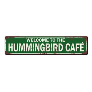 Hummingbird Feeder Sign - Welcome to the Hummingbird Café - Backyard ...