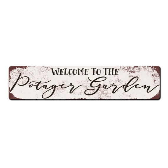 Welcome to the Potager Garden Rustic Style Metal Sign - Etsy