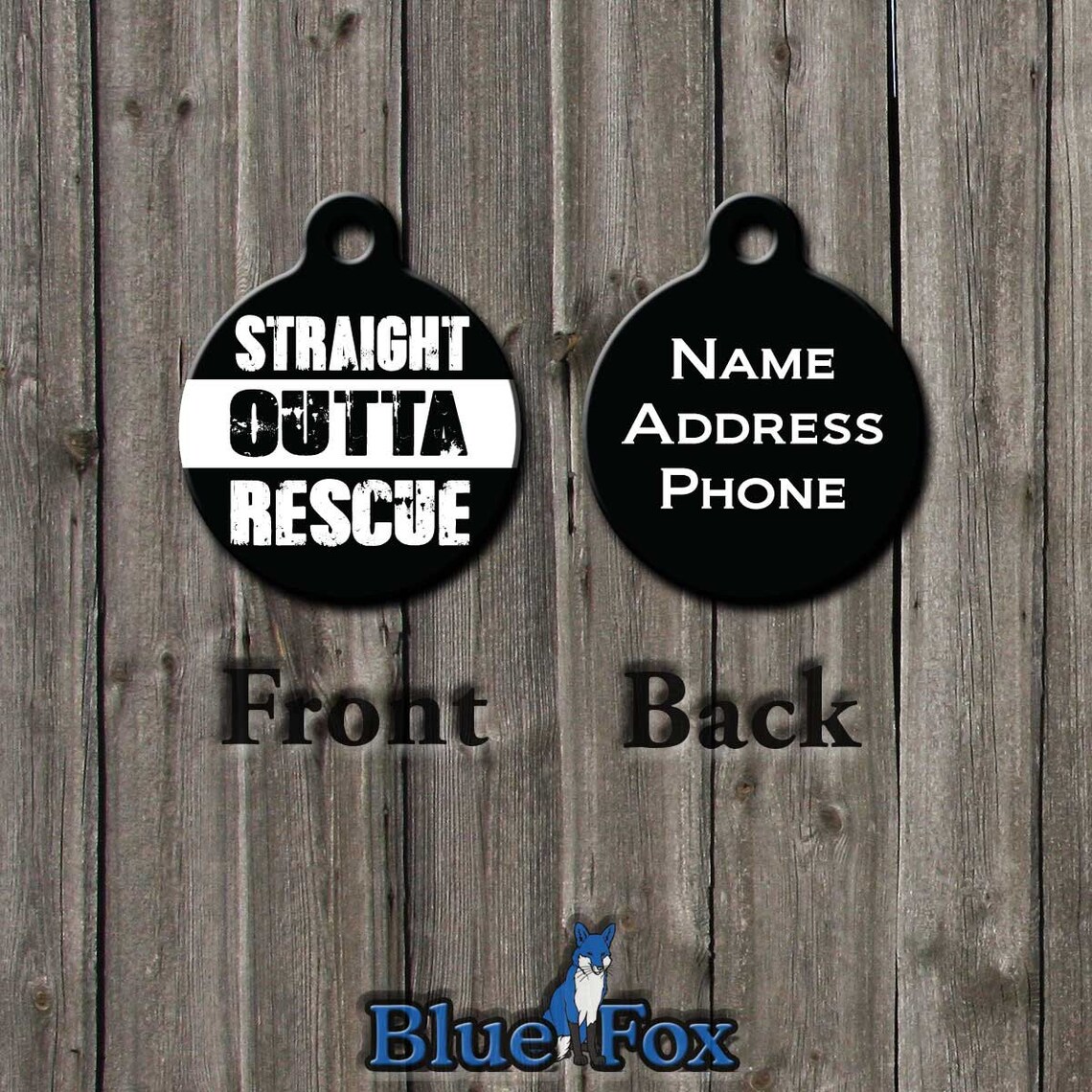 Rescue Pet Tagfunny Pet Tagstraight Outta Rescuedog - Etsy