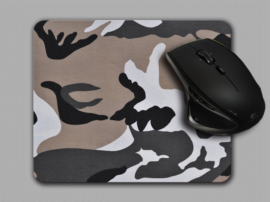 Camo Mouse Pad Grey White Tan Camouflage Mousepad MP-050 - Etsy