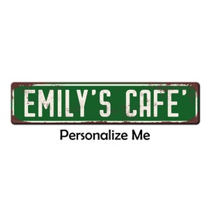 Personalized Cafe Sign - Custom Coffee Bar Sign - Rustic Styled Custom ...