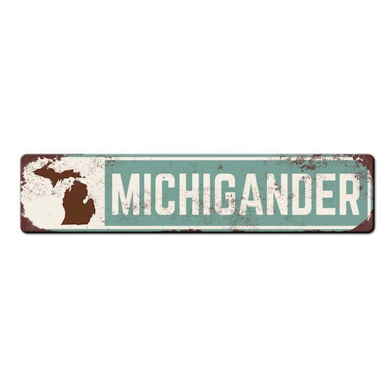 Michigander Sign Michigan Home up North Cabin Sign | Etsy