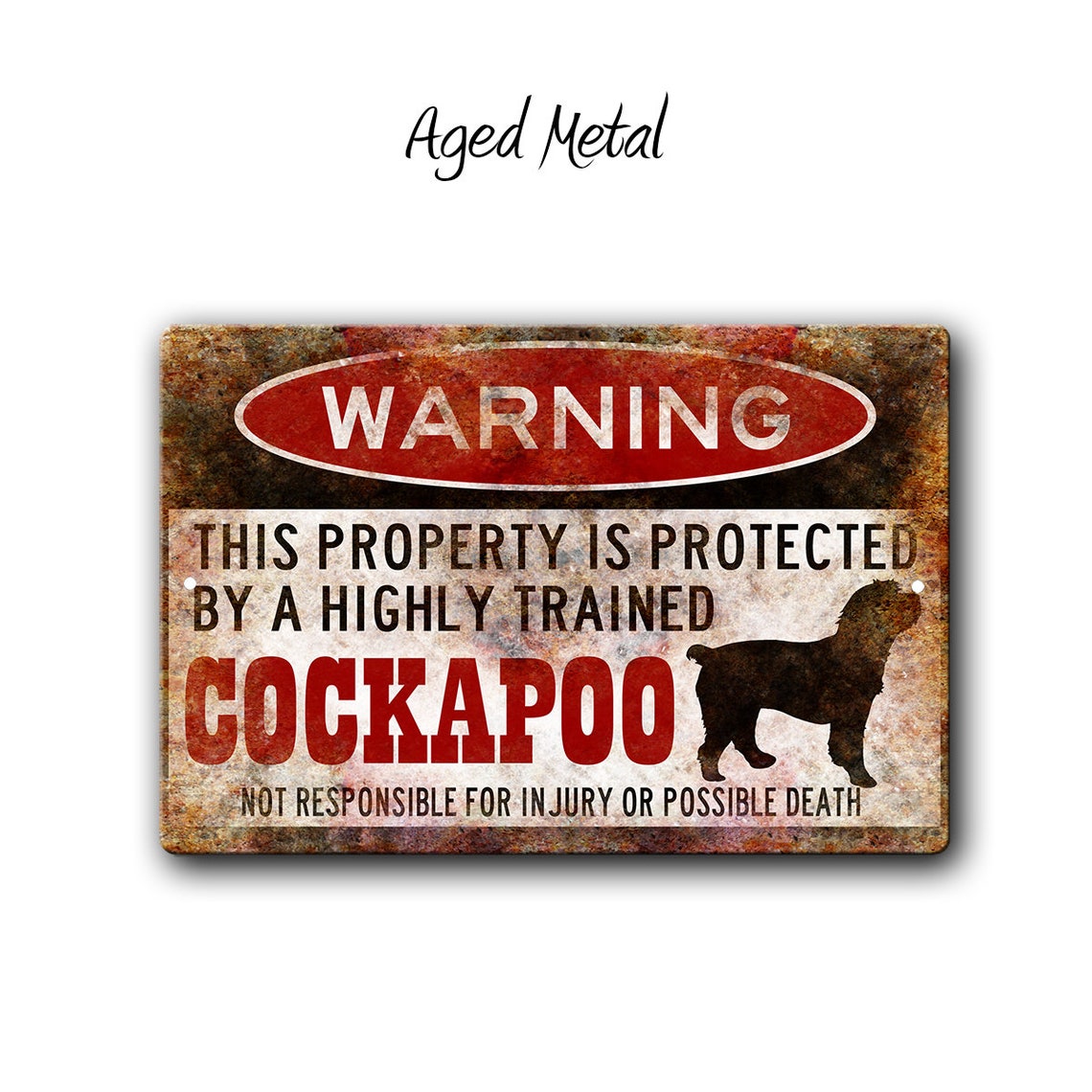 Cockapoo Signfunny Metal Signsdog Warning Signfunny Dog - Etsy