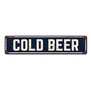 Cold Beer Sign - Keg Stand Sign - Beer Fridge Sign - Beer Garage Sign ...