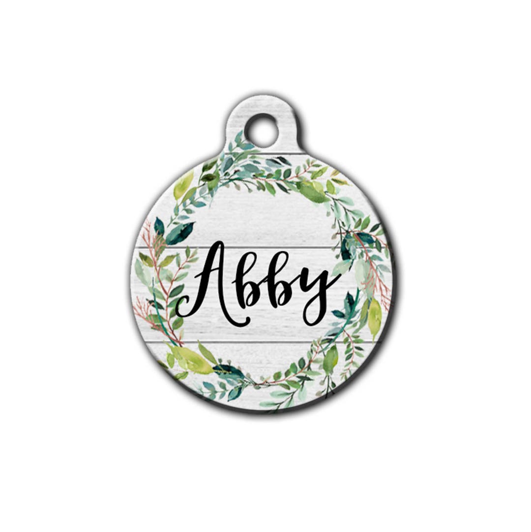 Spring Floral Pet Tag, Floral Pet Tag, Girl Dog Tag, Pet Id Tag, Pet ...