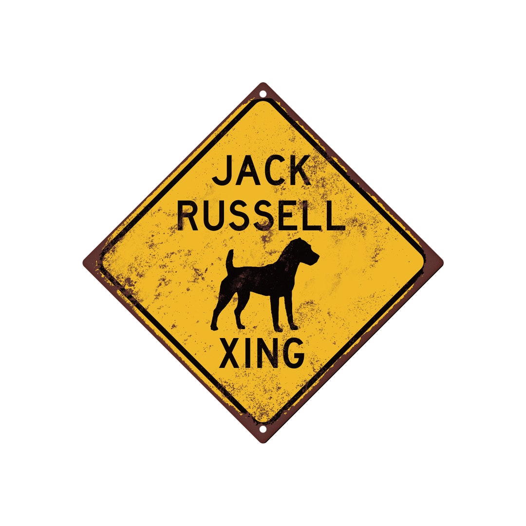 Jack Russell Crossing Sign, Jack Russell Fence Sign - Dog Xing Sign ...