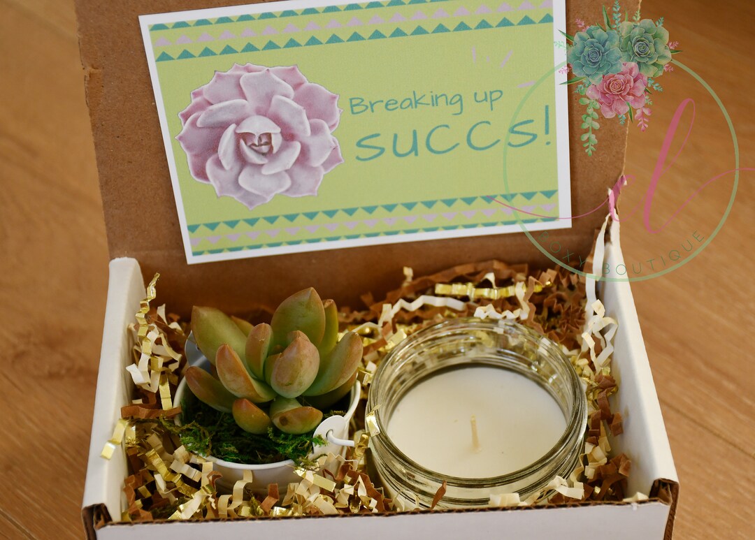 Break up Gift Box | Candle | Succulent Care Package | Heartbreak | Fast ...
