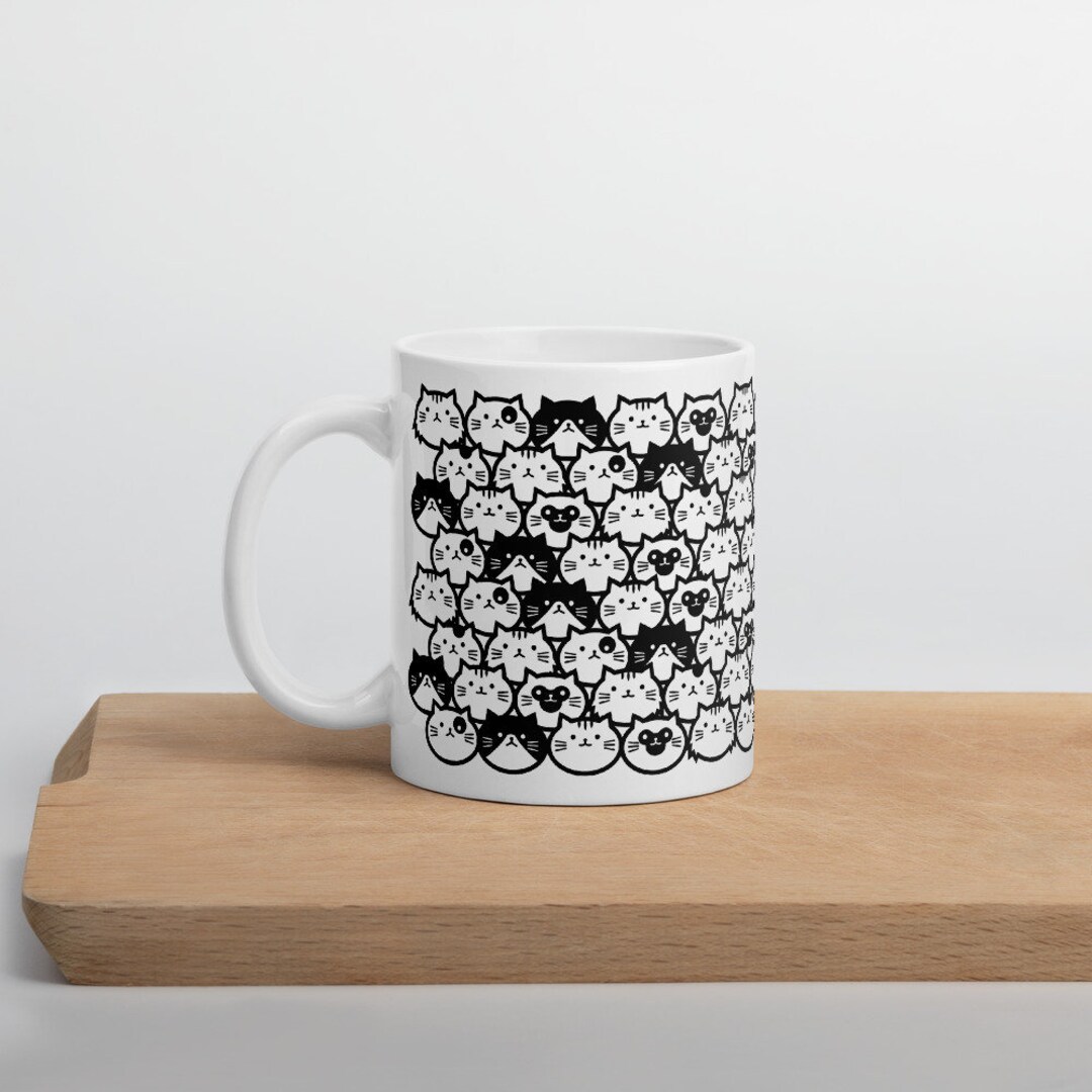 Mug à thé à motifs - Illustration chat - Mug à motifs chat - Mug maman ...