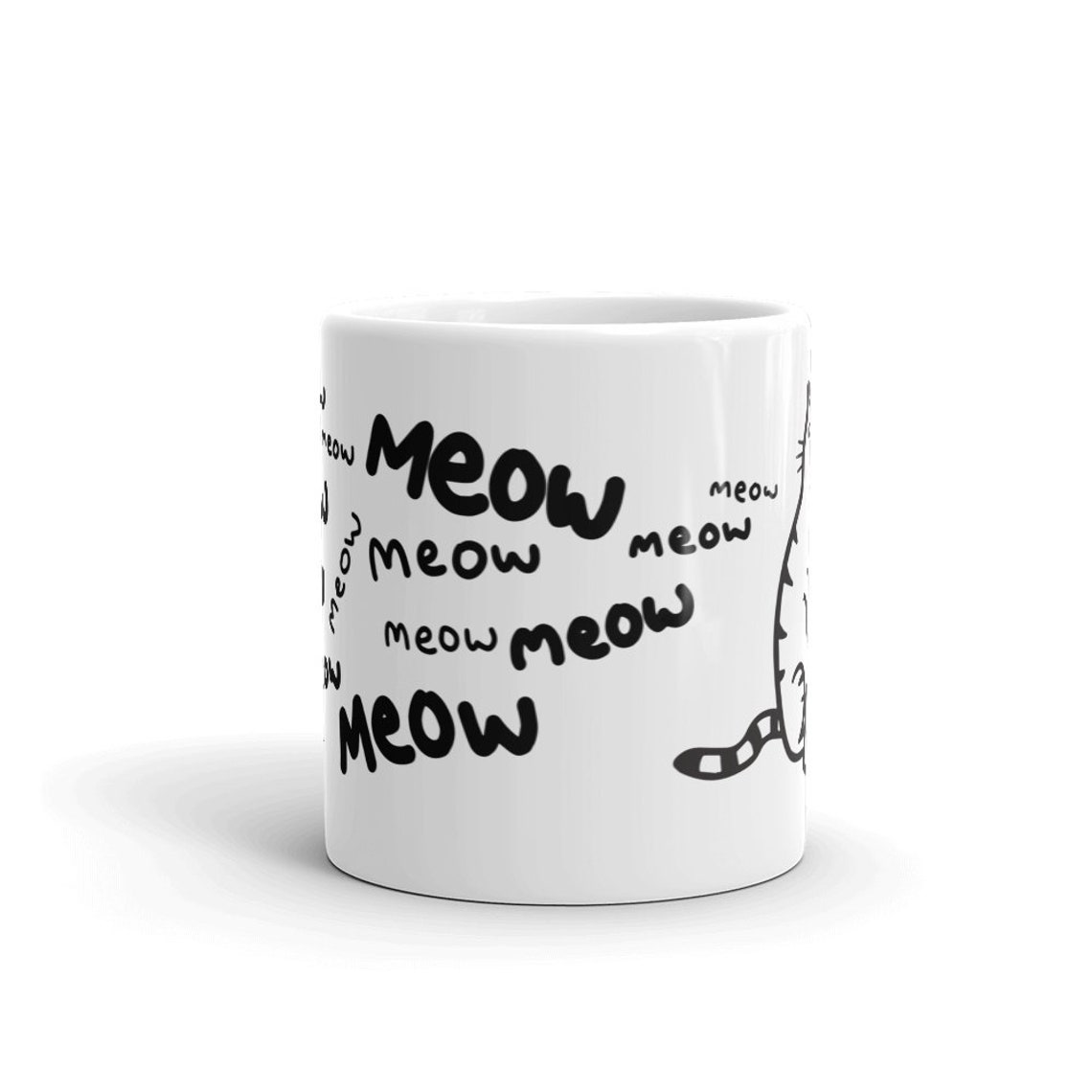 Personalized Cat Mug Cat Illustration Funny Gifts Cat | Etsy