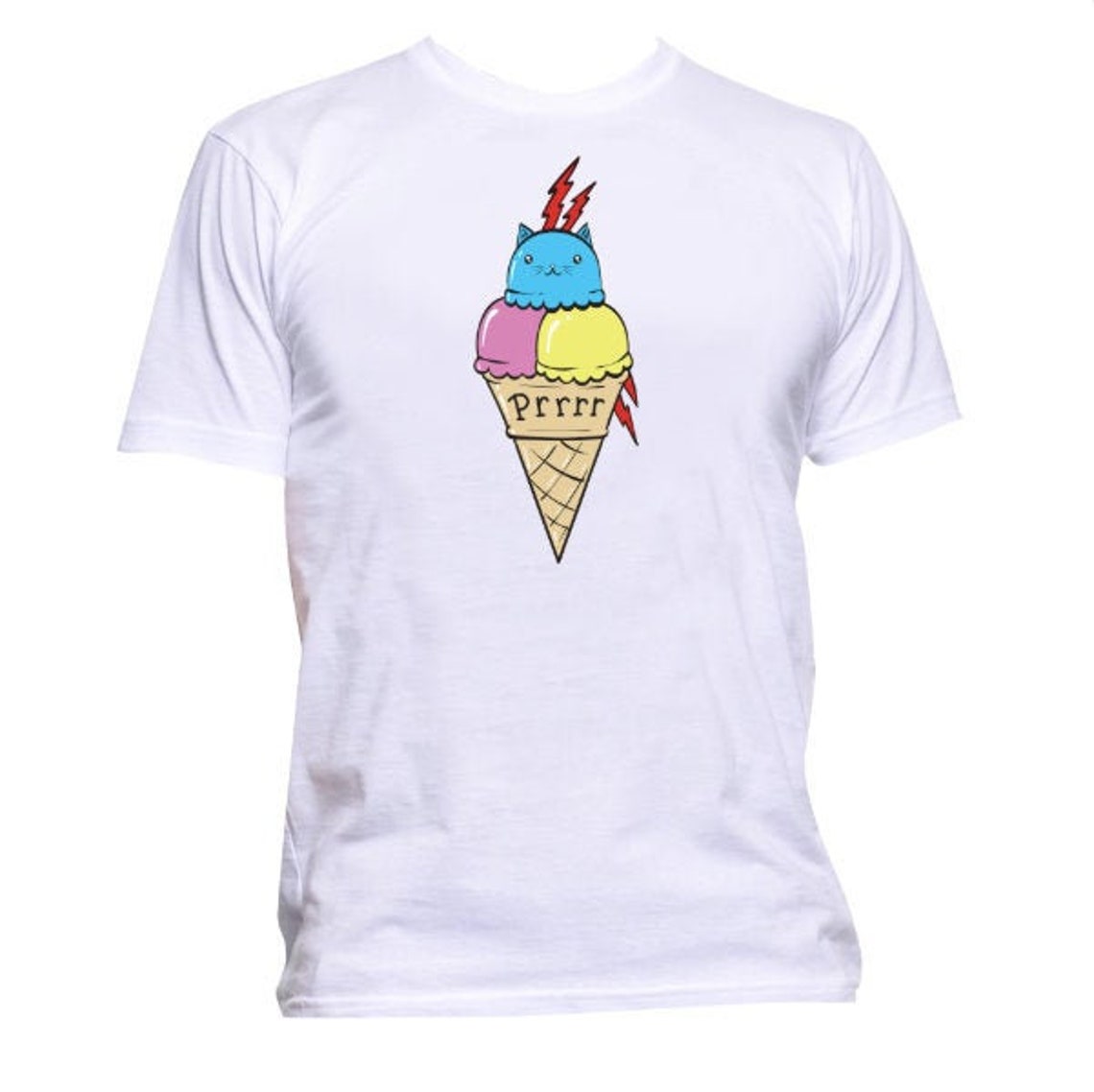 PRRRR - Men's T-shirt, Gift for Him, Cat Shirt, Cat Lover Shirt, Ice ...