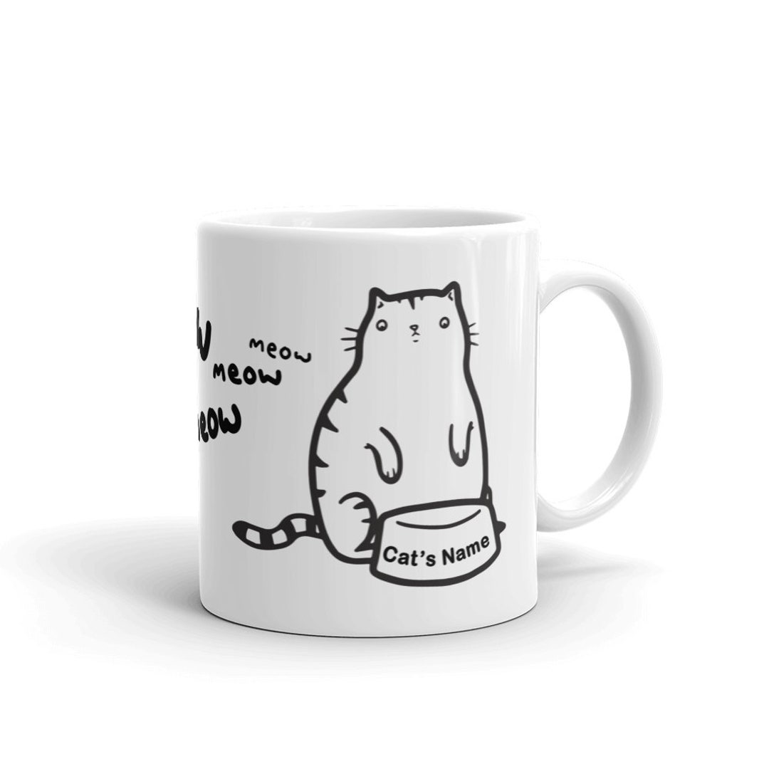 Personalized Cat Mug - Cat Illustration - Funny Gifts - Cat Mom Mug ...