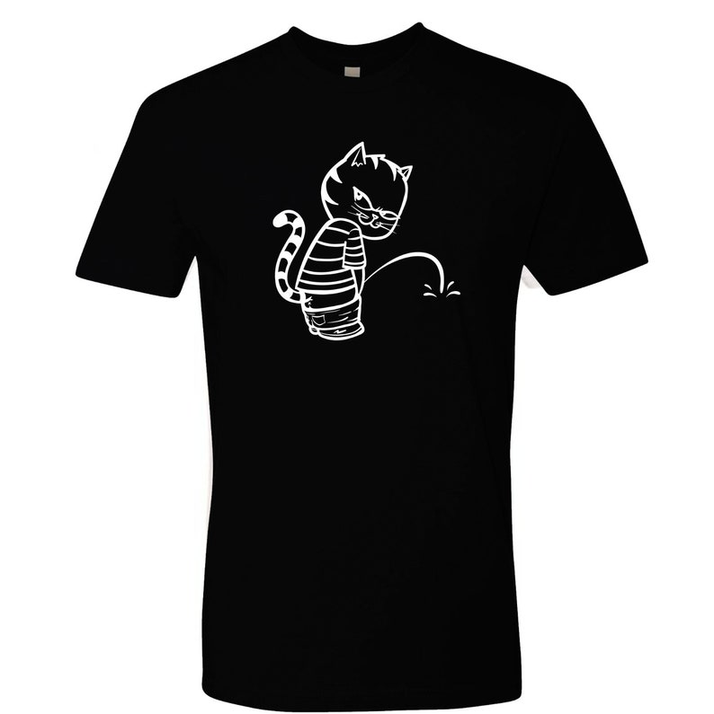 Cat - Calvin Peeing Shirt - Men's T-shirt, Funny Cat T-shirt, Cat Lover ...