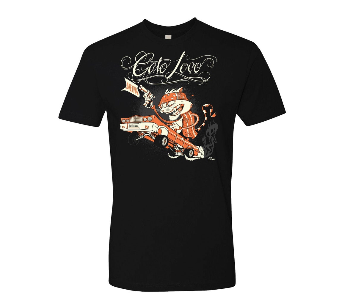 Gato Loco Lowrider Cat Metal Cat Men's Shirts Funny - Etsy Singapore