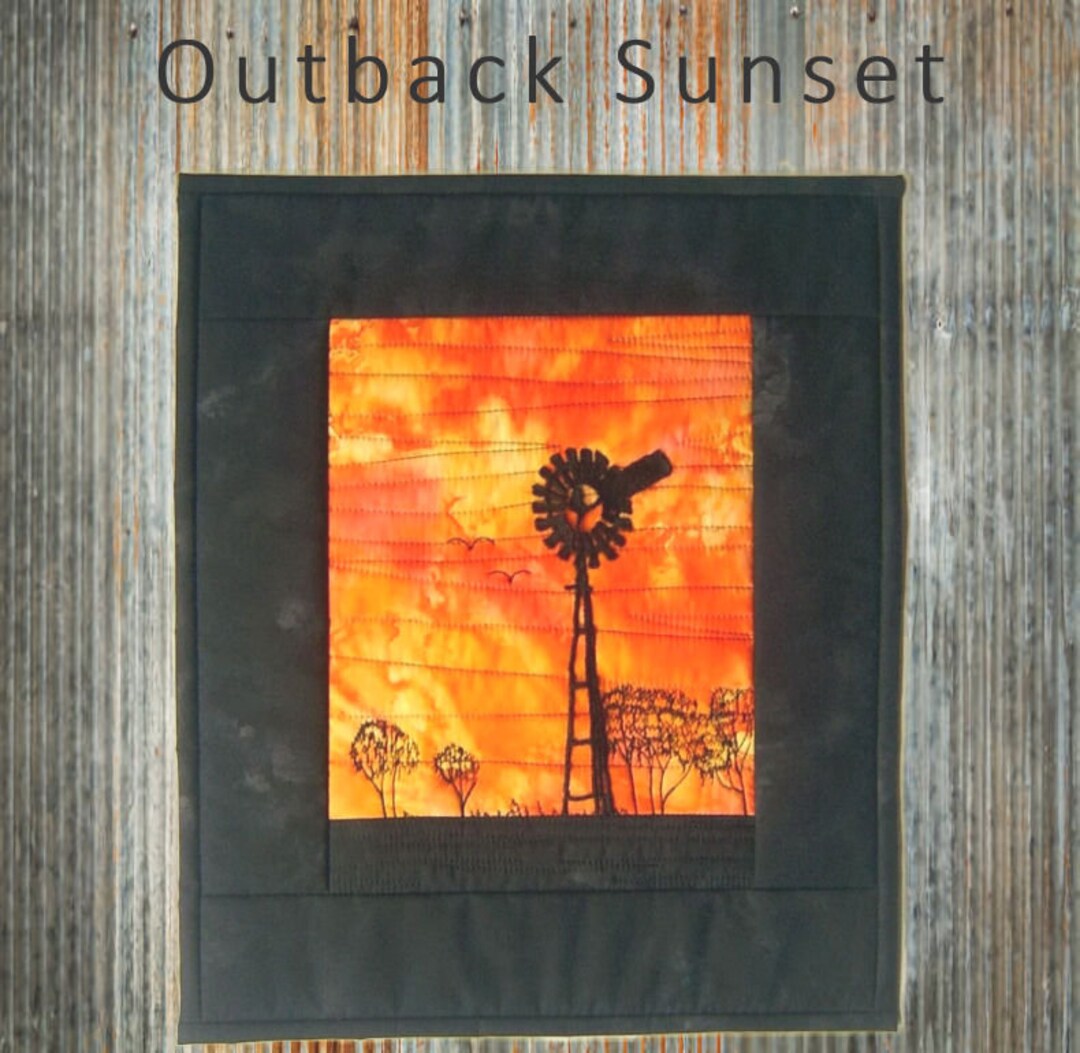 QUILT KIT- 'the Outback Sunset' - 14" X 17" (34cm X 42cm) - Etsy