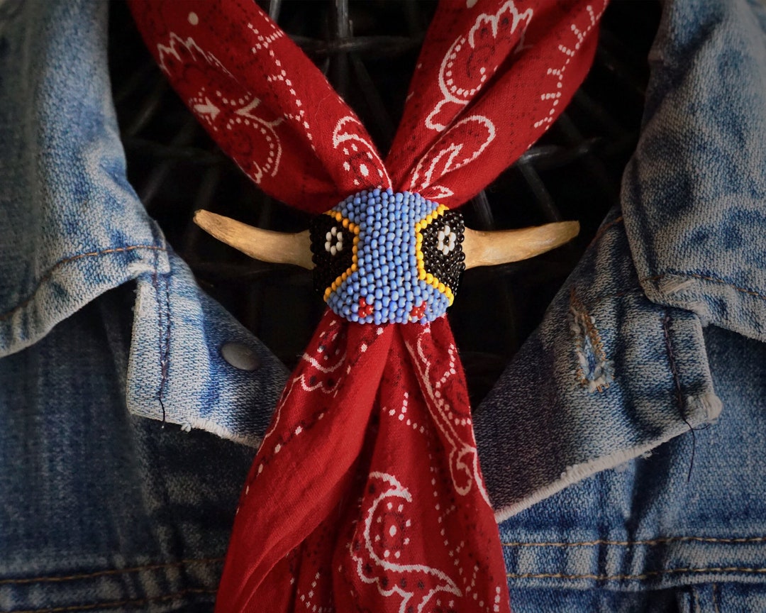 Early Zuni Beaded Bandana Slide Native American 20s 30s - Etsy